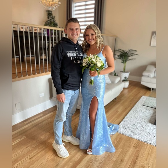 Sherri Hill | Dresses | Sparkly Baby Blue Prom Dress | Poshmark
